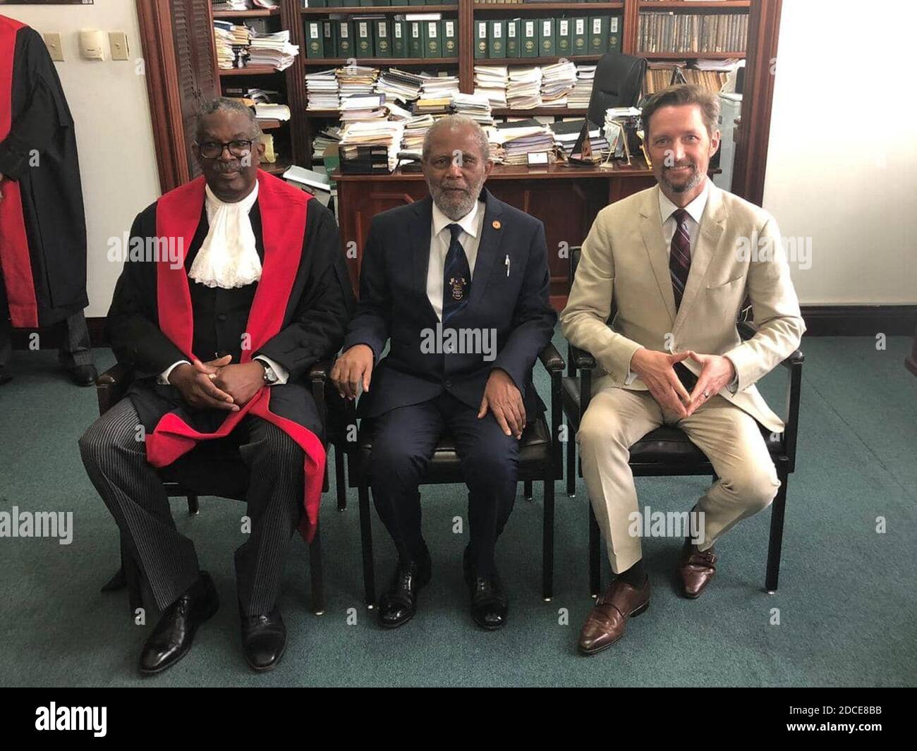 Kenneth Benjamin with Colville Young Stock Photo - Alamy