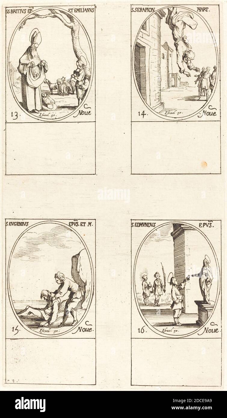 Jacques Callot, (artist), French, 1592 - 1635, St. Brice; St. Serapion ...
