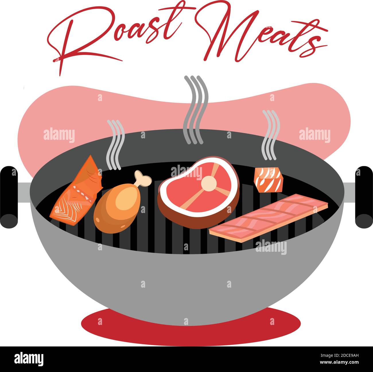 Roast meats image Stock Vector Image & Art - Alamy