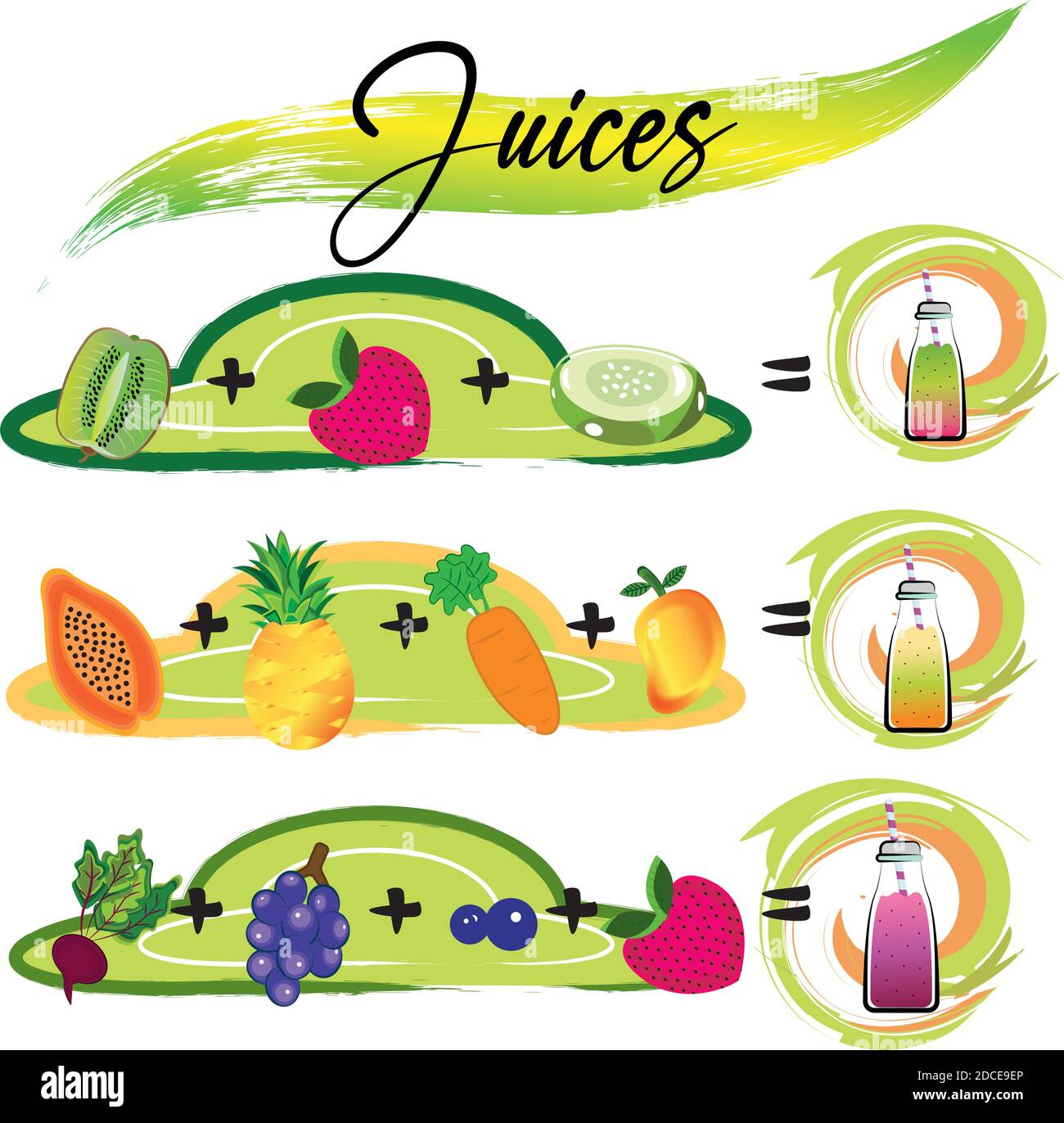 Healthy juices poster Stock Vector Image & Art - Alamy