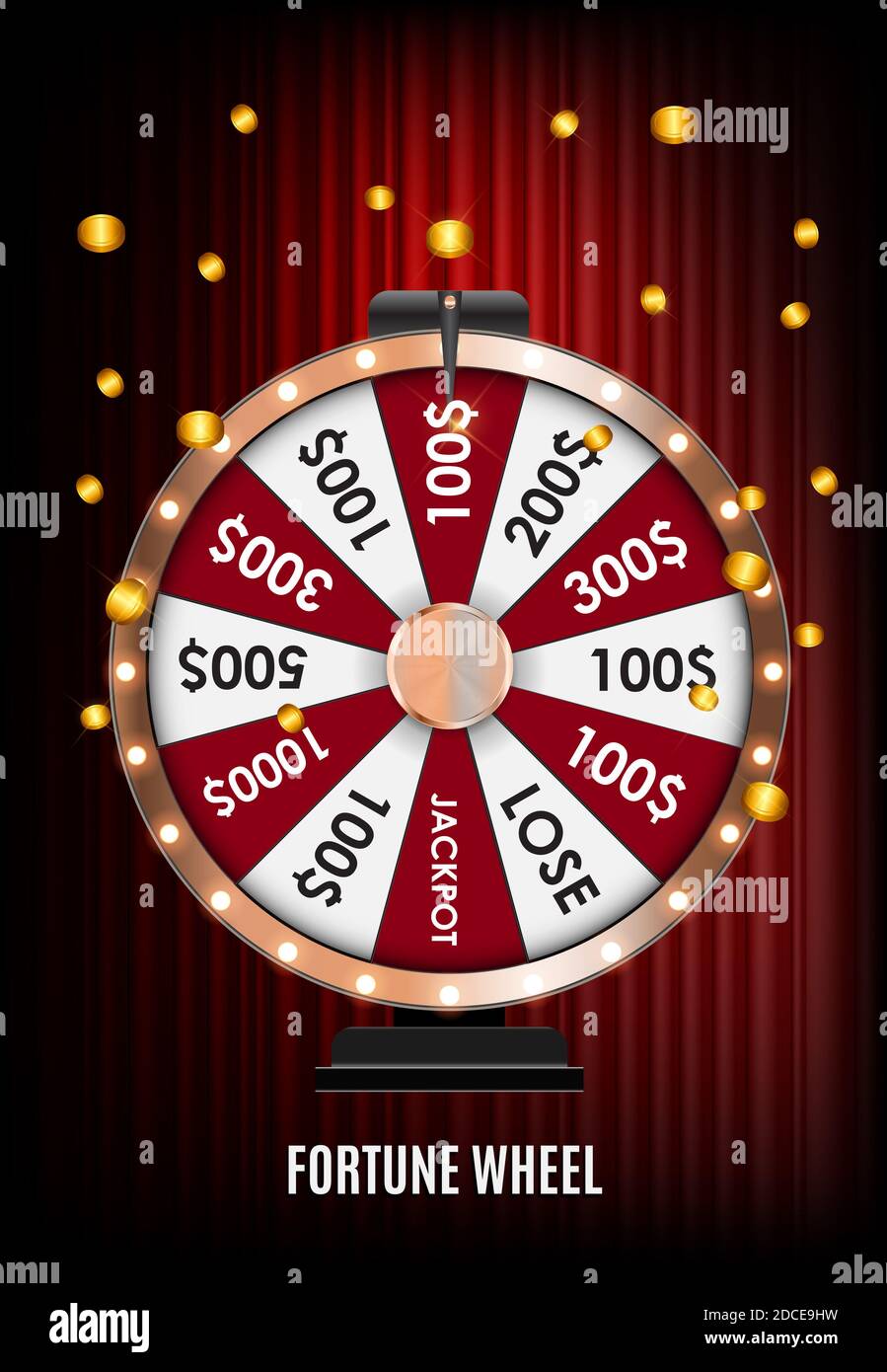 Wheel of Fortune, Lucky Icon with Place for Text. Illustration Stock ...