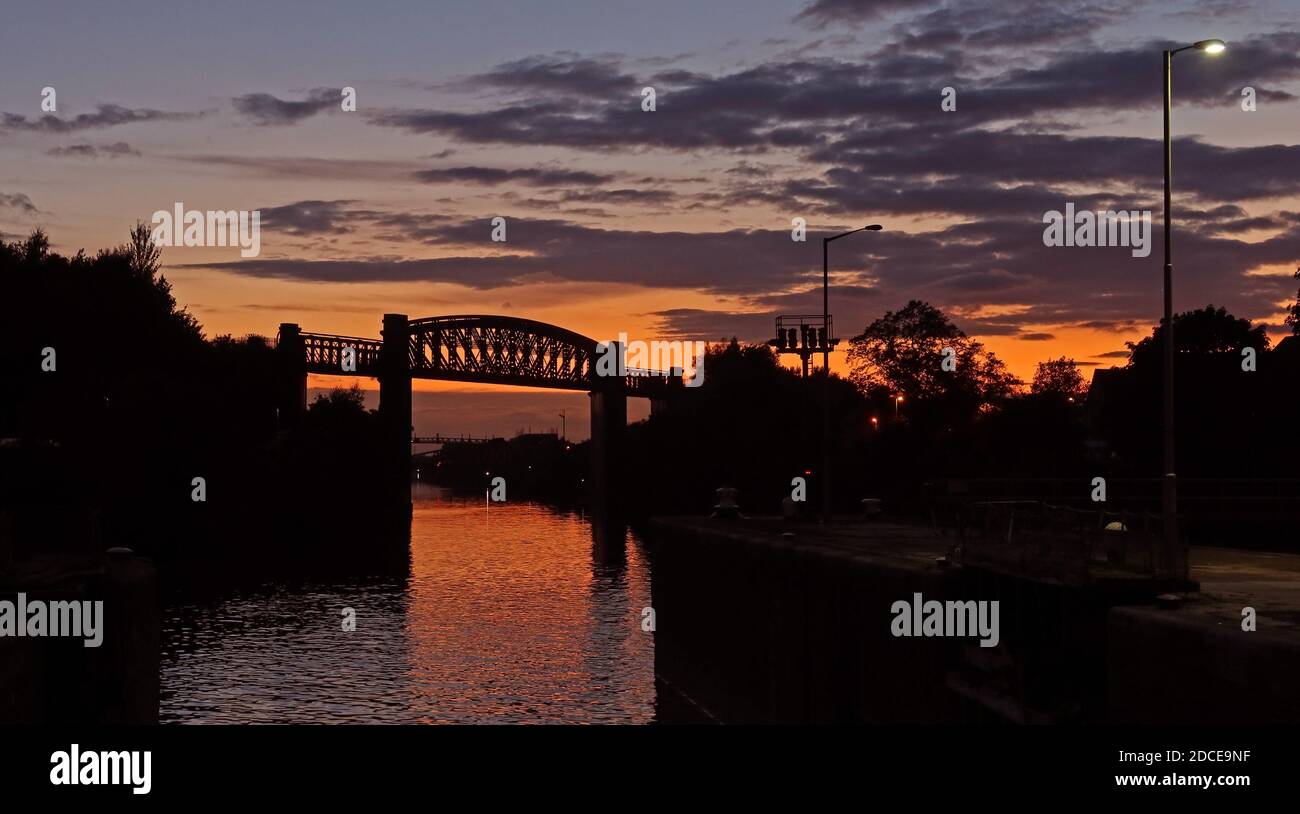 Manchester Ship Canal Railway Bridge High Resolution Stock Photography ...