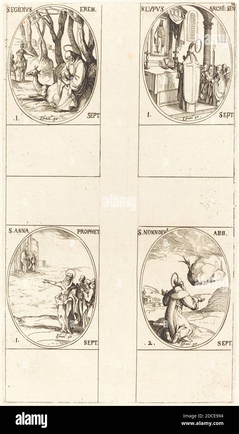 Jacques Callot, (artist), French, 1592 - 1635, St. Giles; St. Lupus; St ...