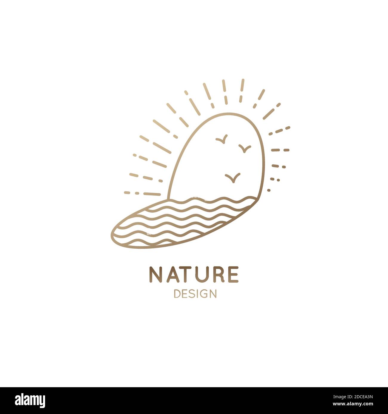 Linear logo sun Stock Vector Image & Art - Alamy