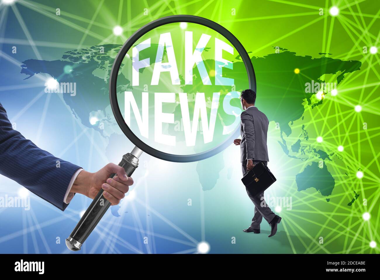 Fake news concept in the information manipulation concept Stock Photo ...