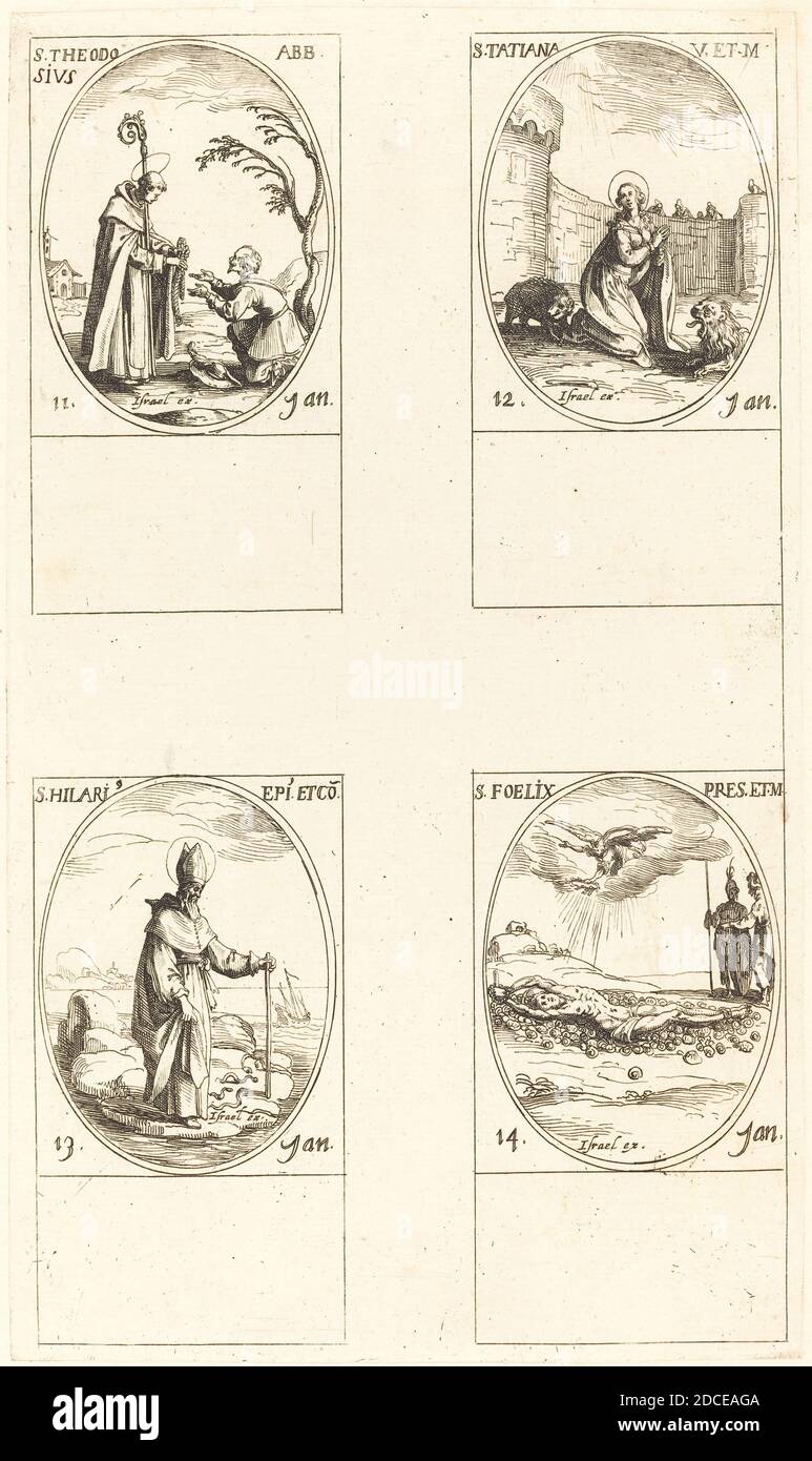 Jacques Callot, (artist), French, 1592 - 1635, St. Theodosius; St ...