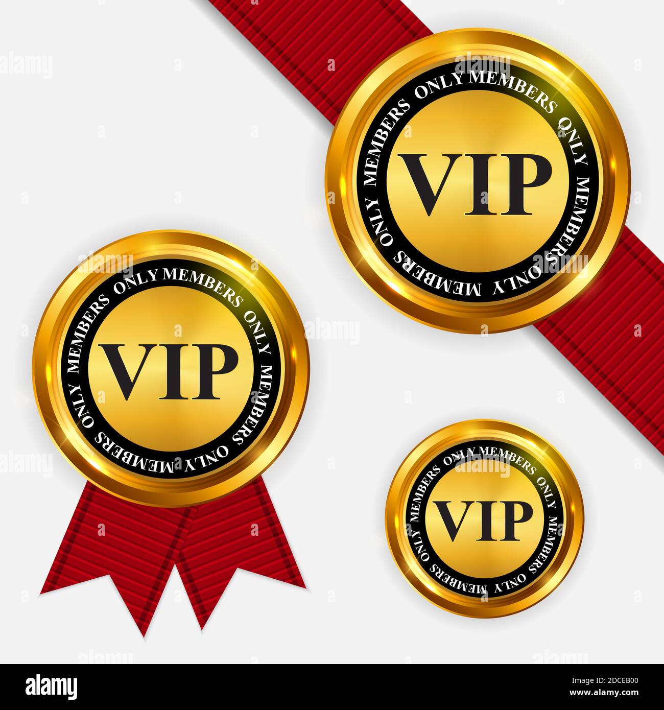 VIP Members Only Gold Sign, Label Template Stock Photo - Alamy