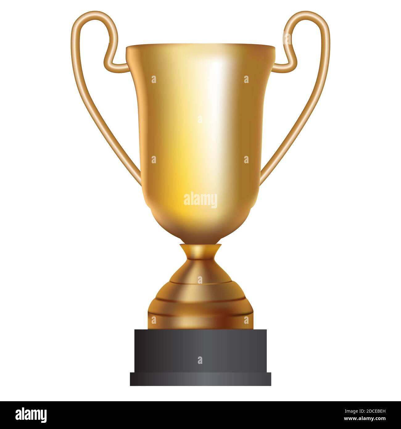 Gold cup winner on white background. Illustration Stock Photo - Alamy