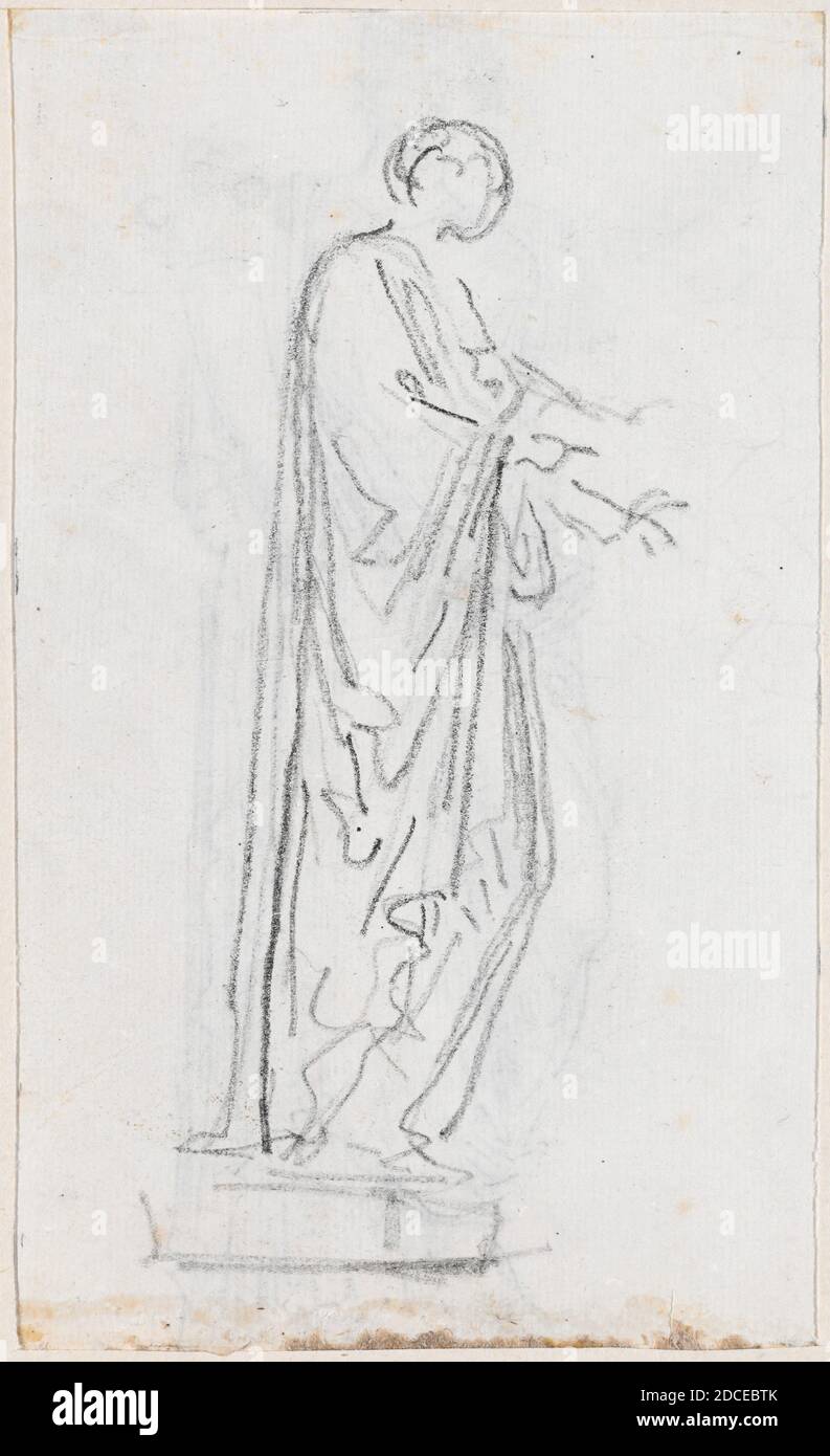 Roman Woman Statue Drawing