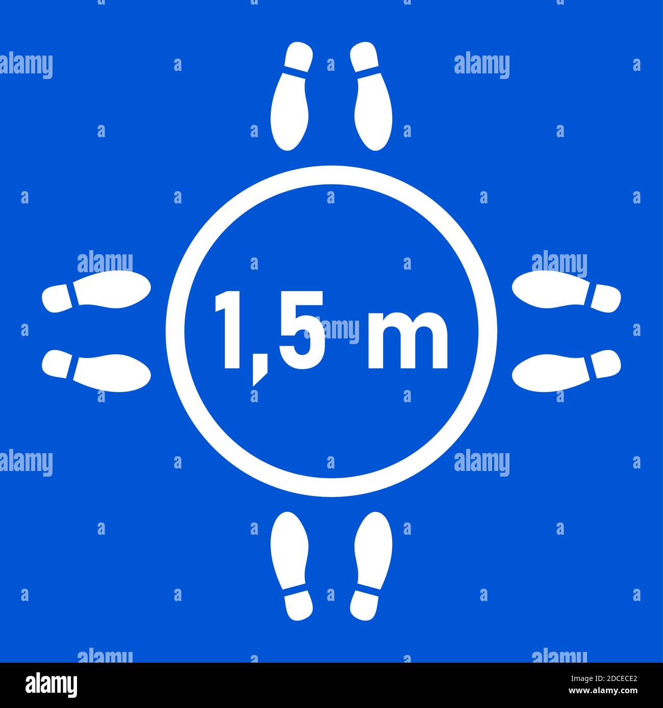 Keep Your Distance Social Distancing 1,5 m or 1,5 Meters Icon with a ...