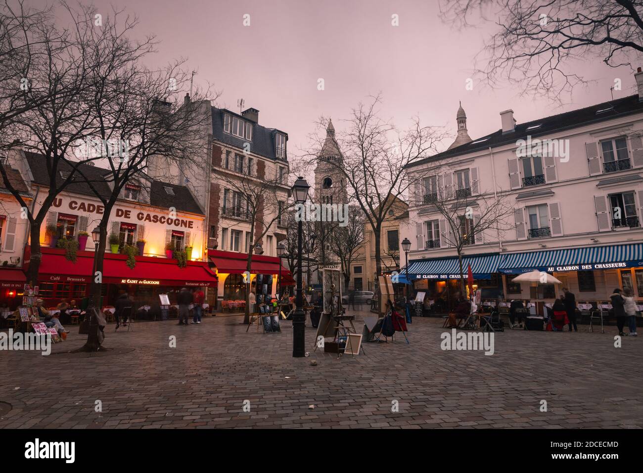 Streets of Montmartre neighborhood in Paris, France Stock Photo - Alamy