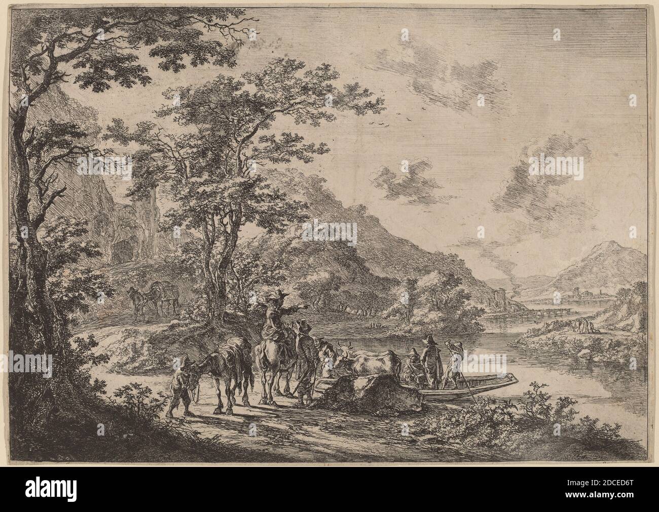 Jan Both, (artist), Dutch, 1615/1618 - 1652, View of the Tiber in the ...