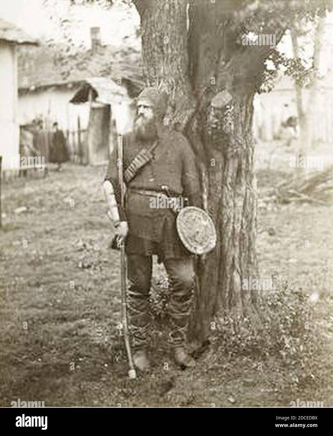 Khevsur man with shield and armor (A Stock Photo - Alamy
