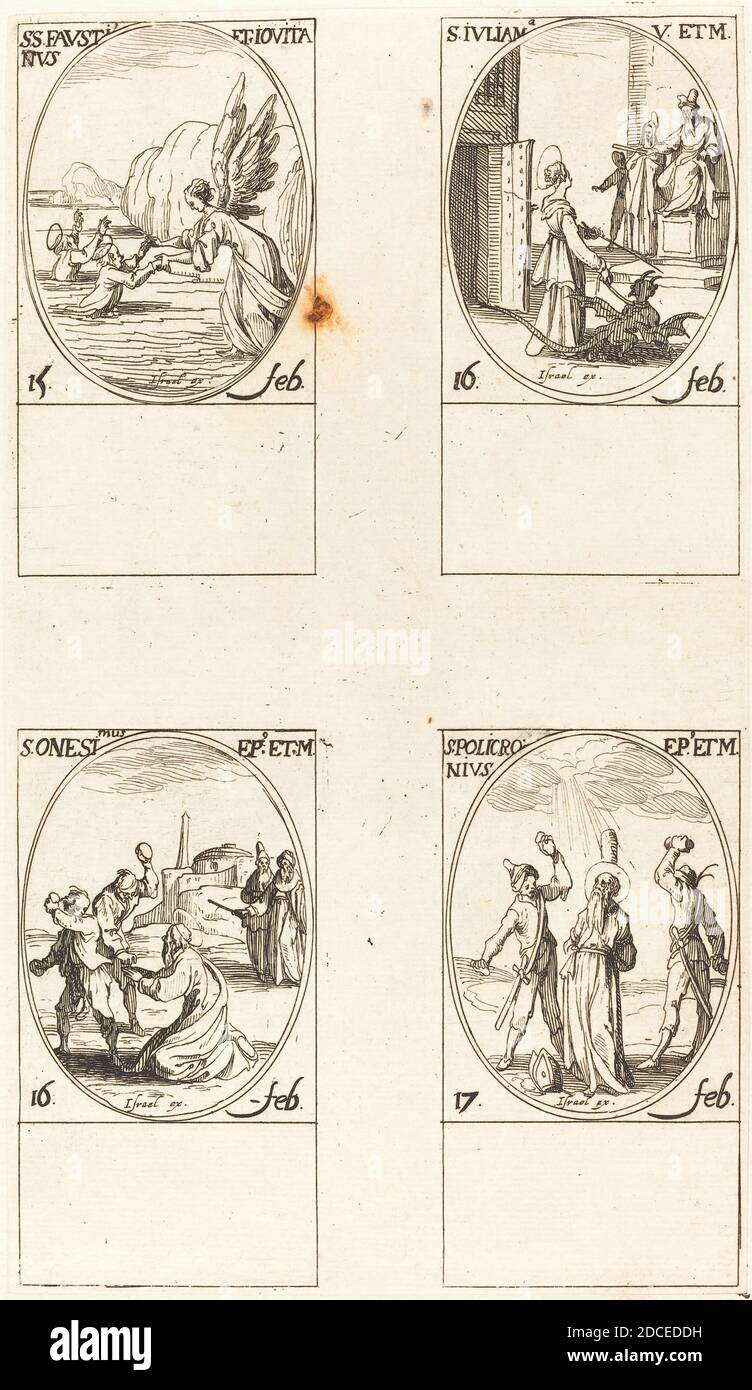 Jacques Callot, (artist), French, 1592 - 1635, Sts. Faustinus and ...