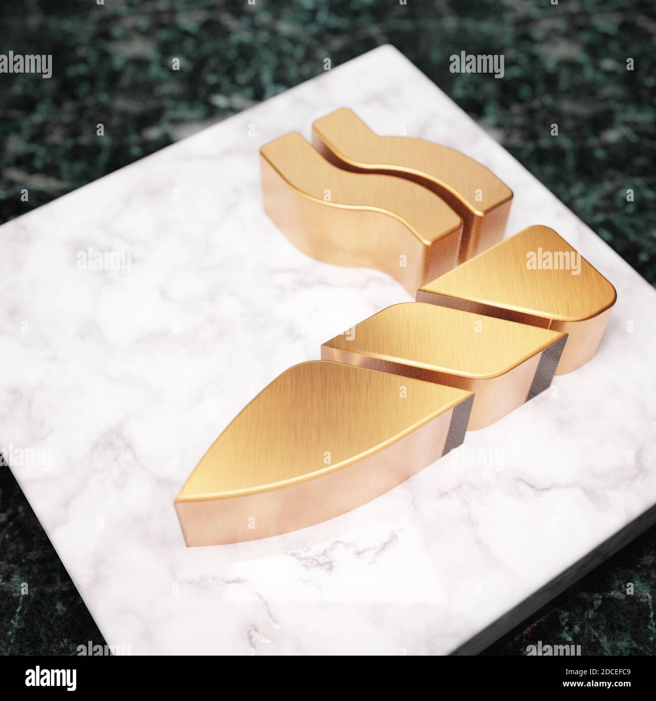 Joint icon. Bronze Joint symbol on white marble podium. Icon for ...