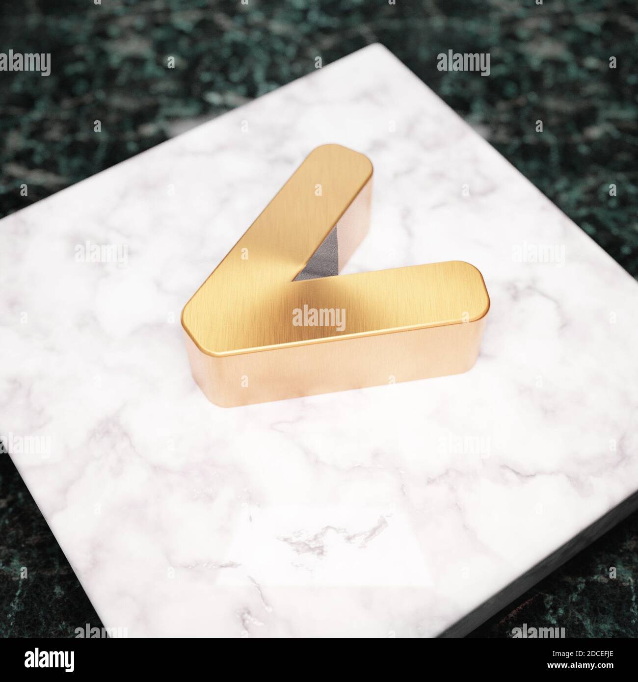 Less Than icon. Bronze Less Than symbol on white marble podium. Icon ...