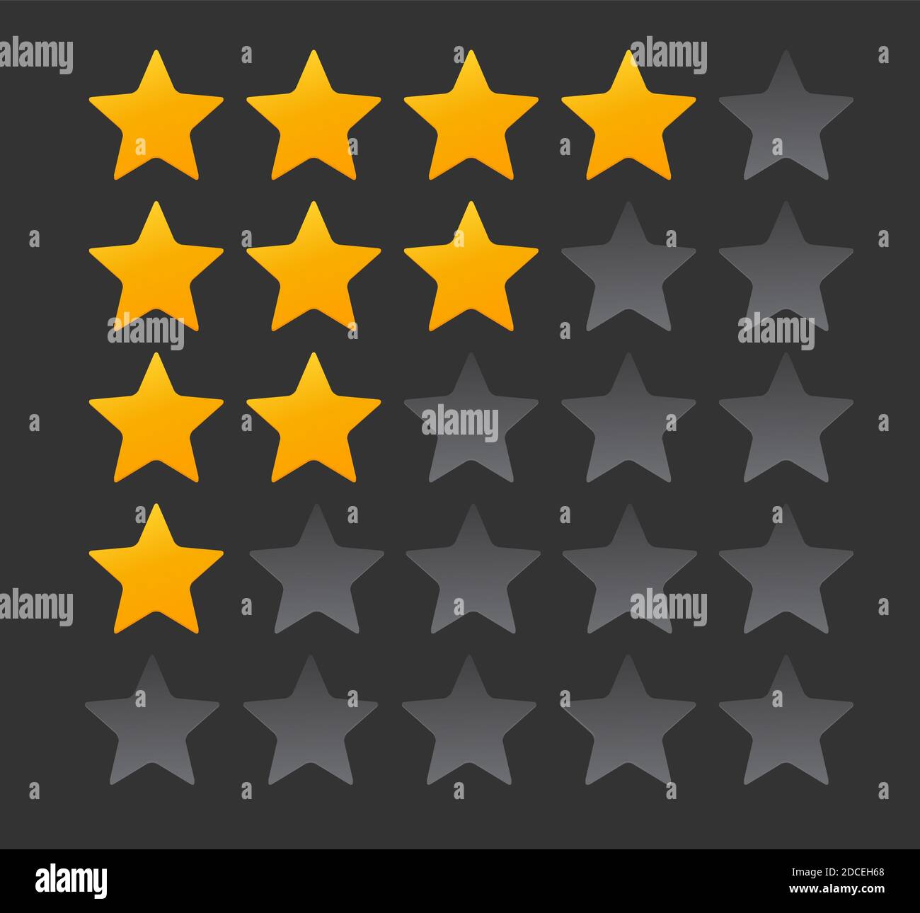 Star Rating. Evaluation System and Positive Review Sign. Illustration ...