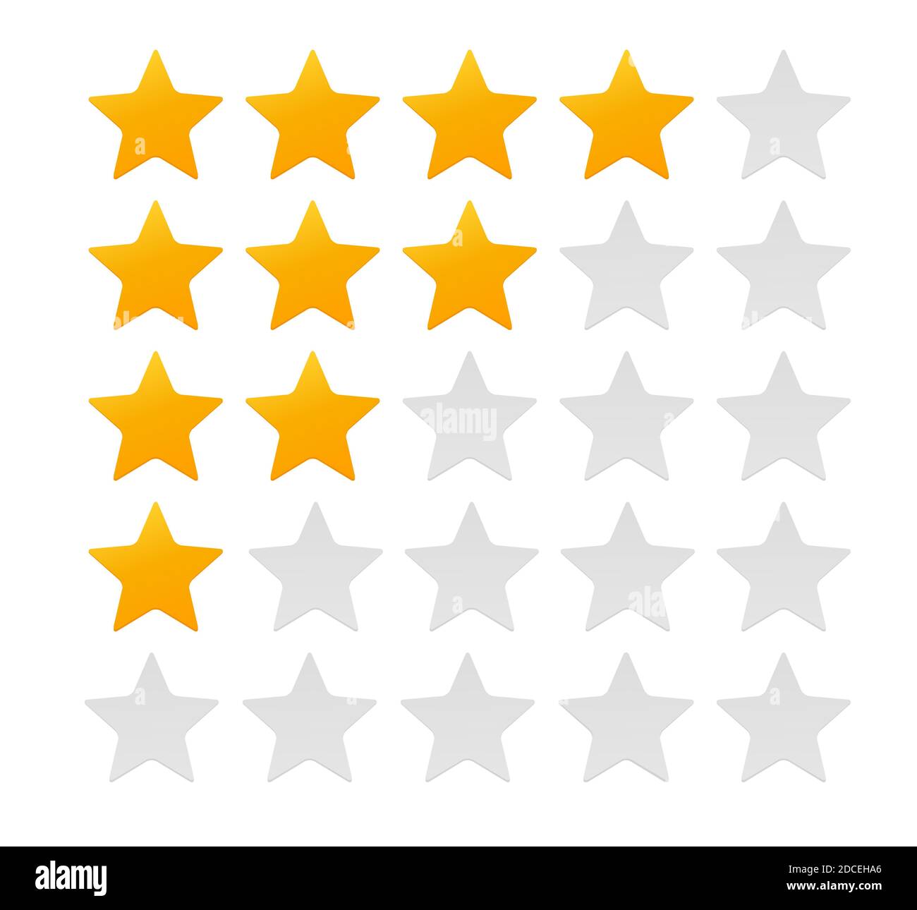 Star Rating. Evaluation System and Positive Review Sign. Illustration ...