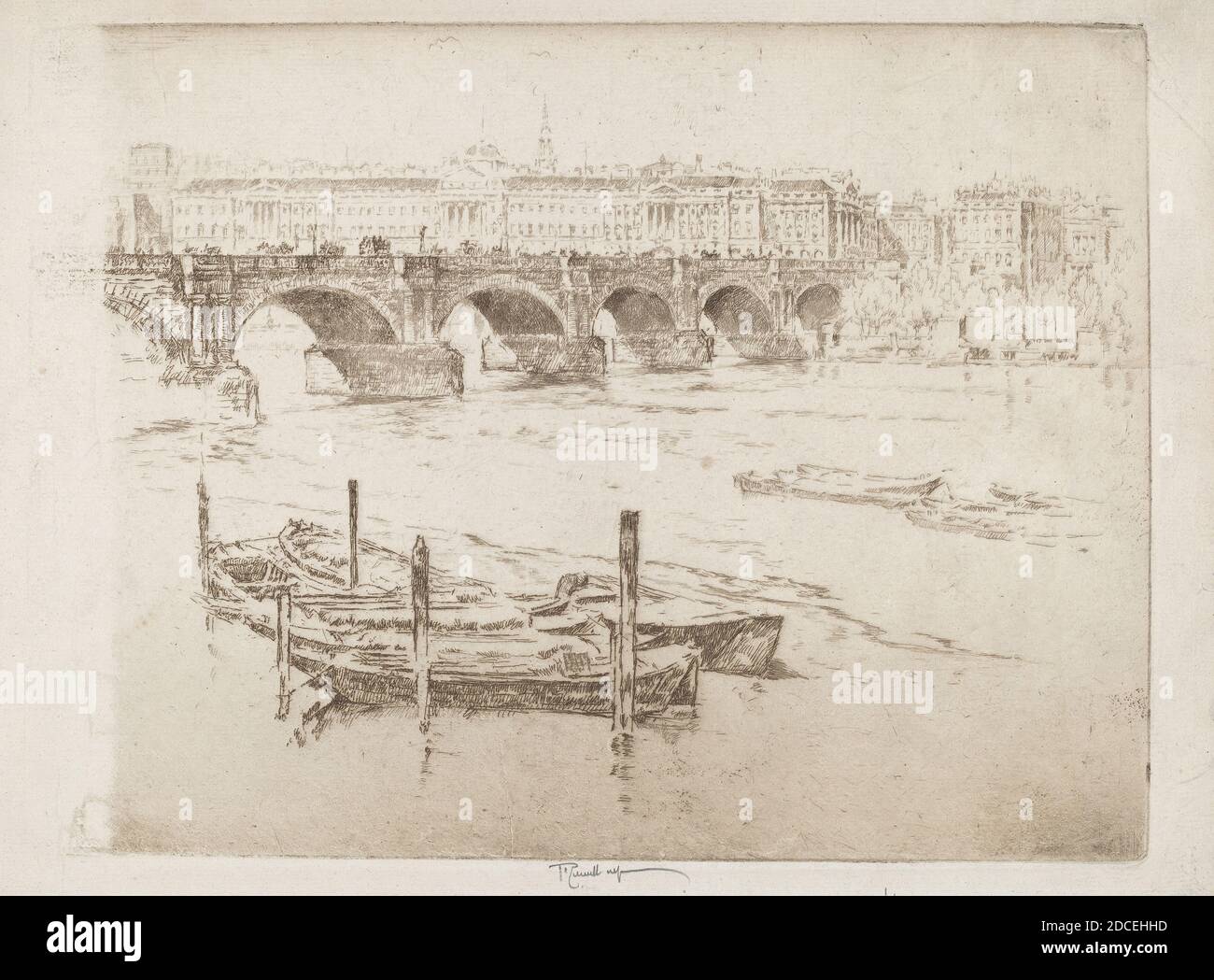 Joseph Pennell, (artist), American, 1857 - 1926, Waterloo Bridge and ...