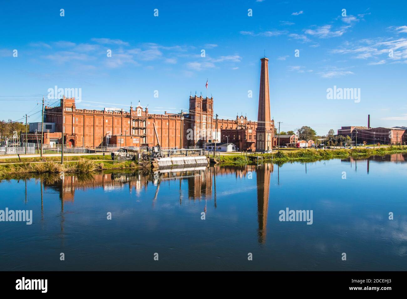 Augusta, Ga / USA - 11 20 20: King Mill and brick buildings downtown ...