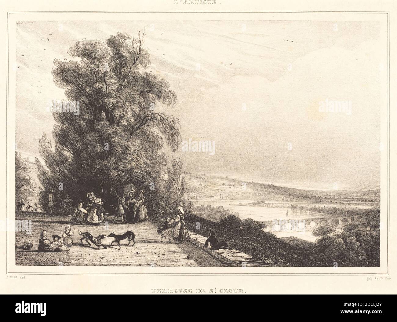 Paul Huet, (artist), French, 1803 - 1869, Terrace of St. Cloud ...