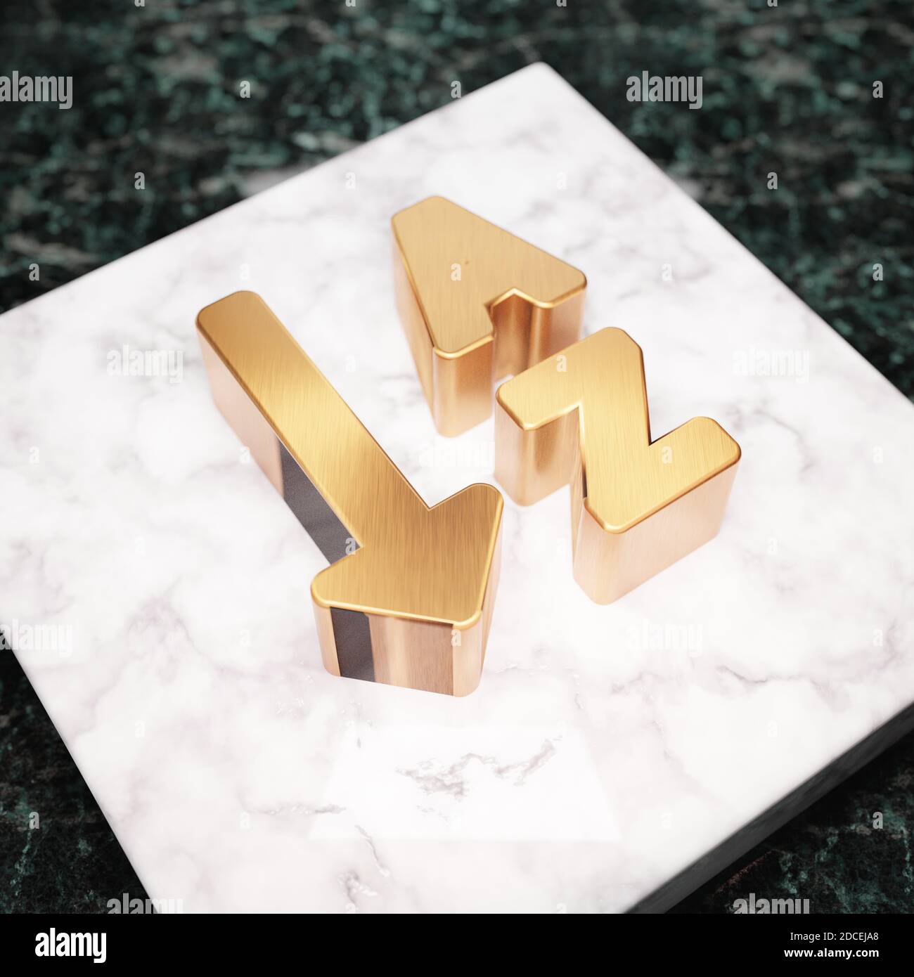 Sort A-Z icon. Bronze Sort A-Z symbol on white marble podium. Icon for ...