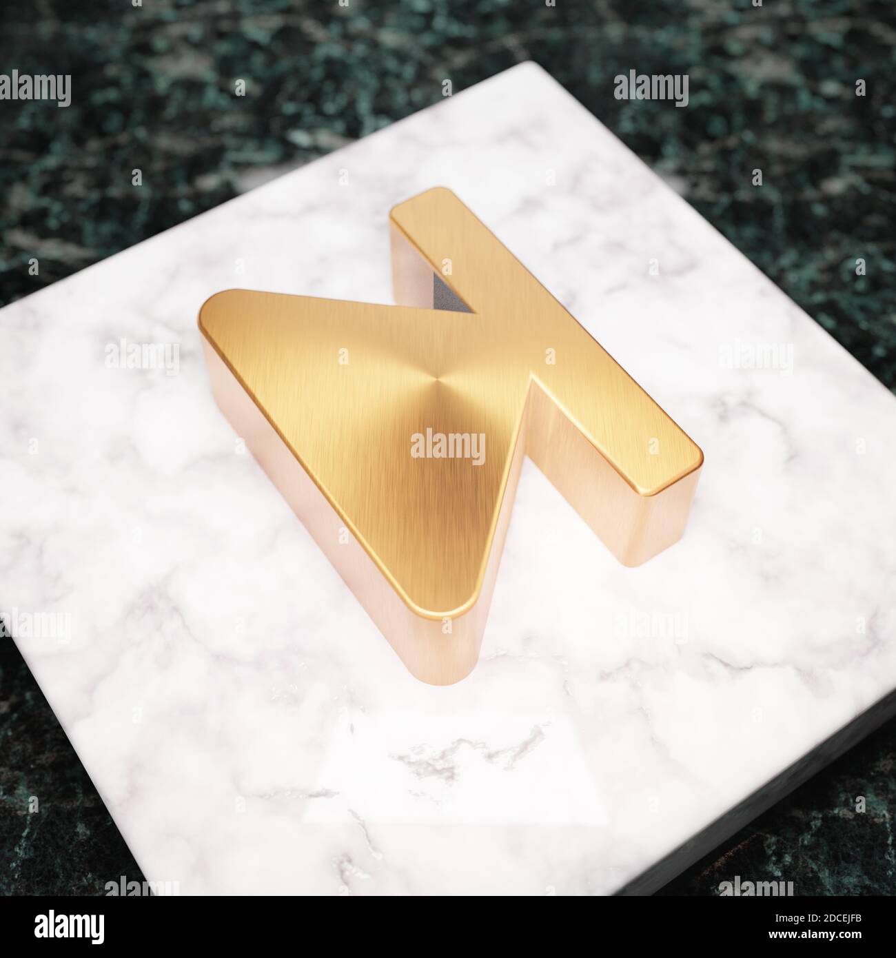 Step Forward icon. Bronze Step Forward symbol on white marble podium ...