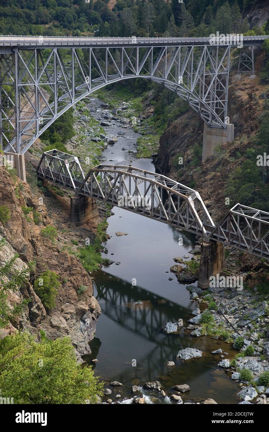 Views of bridges crossing the Trinity River Stock Photo - Alamy