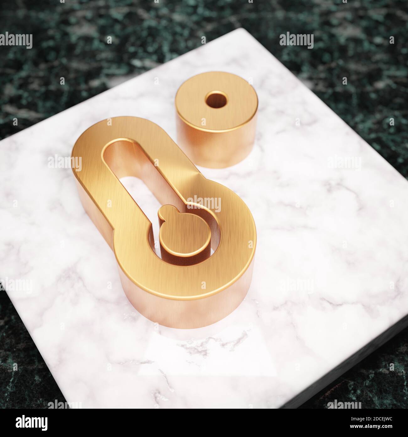 Temperature Low icon. Bronze Temperature Low symbol on white marble ...