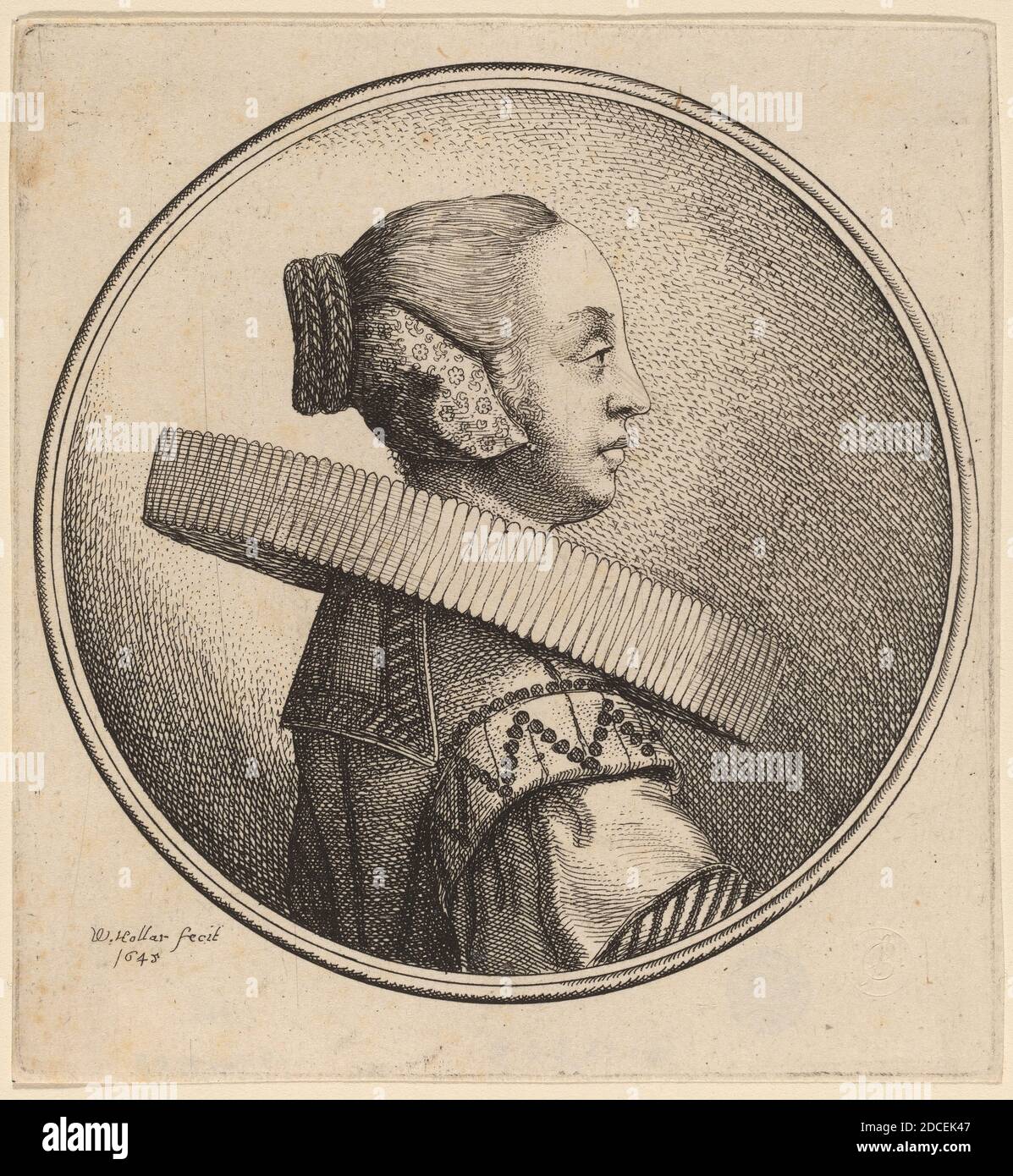 Wenceslaus Hollar, (artist), Bohemian, 1607 - 1677, Woman with a Ruff ... Wenceslaus Hollar, (artist), Bohemian, 1607 - 1677, Woman with a Ruff ...