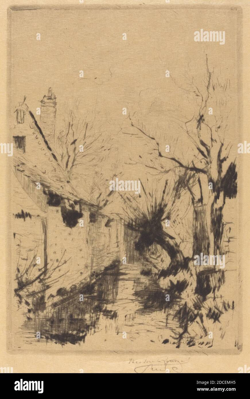 Theodore Roussel, (artist), British, 1847 - 1926, A Little Brook in ...