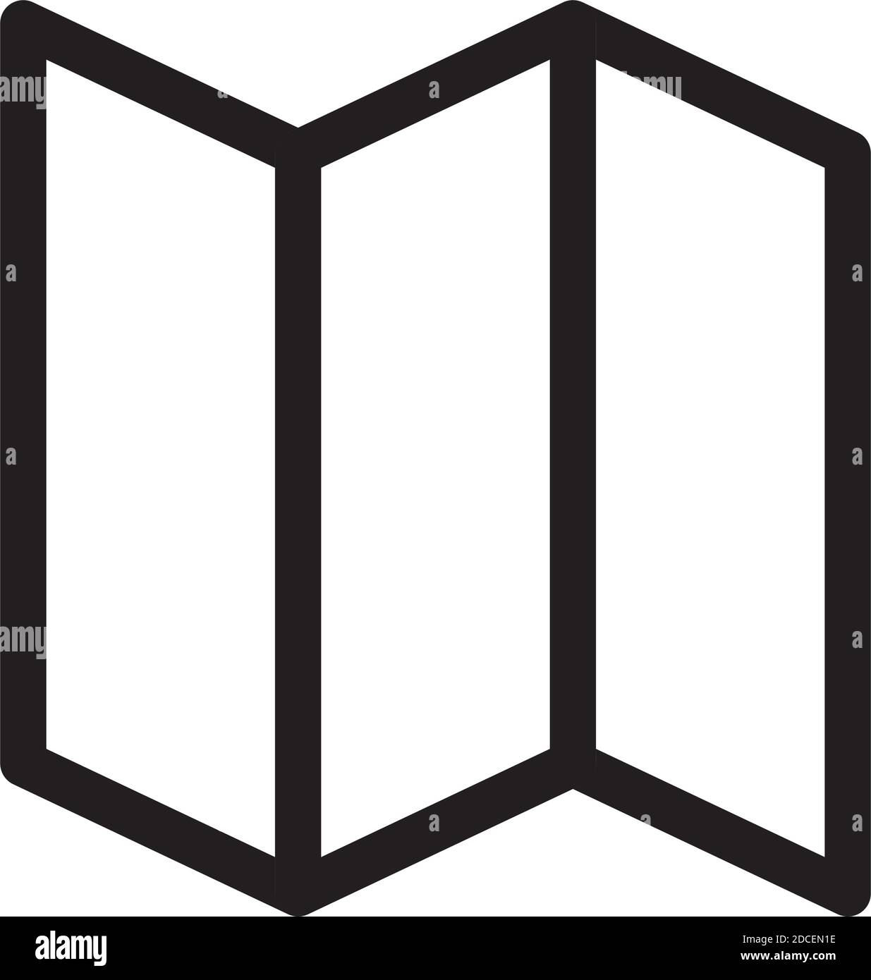 paper map guide line style icon vector illustration design Stock Vector ...