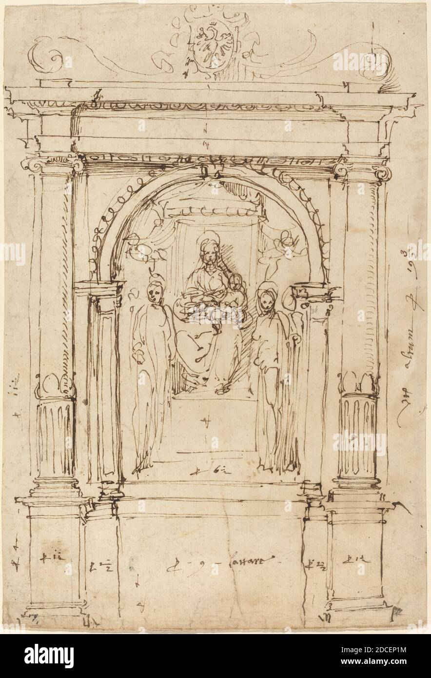 Perino del Vaga, (artist), Italian, 1501 - 1547, Altarpiece of the ...