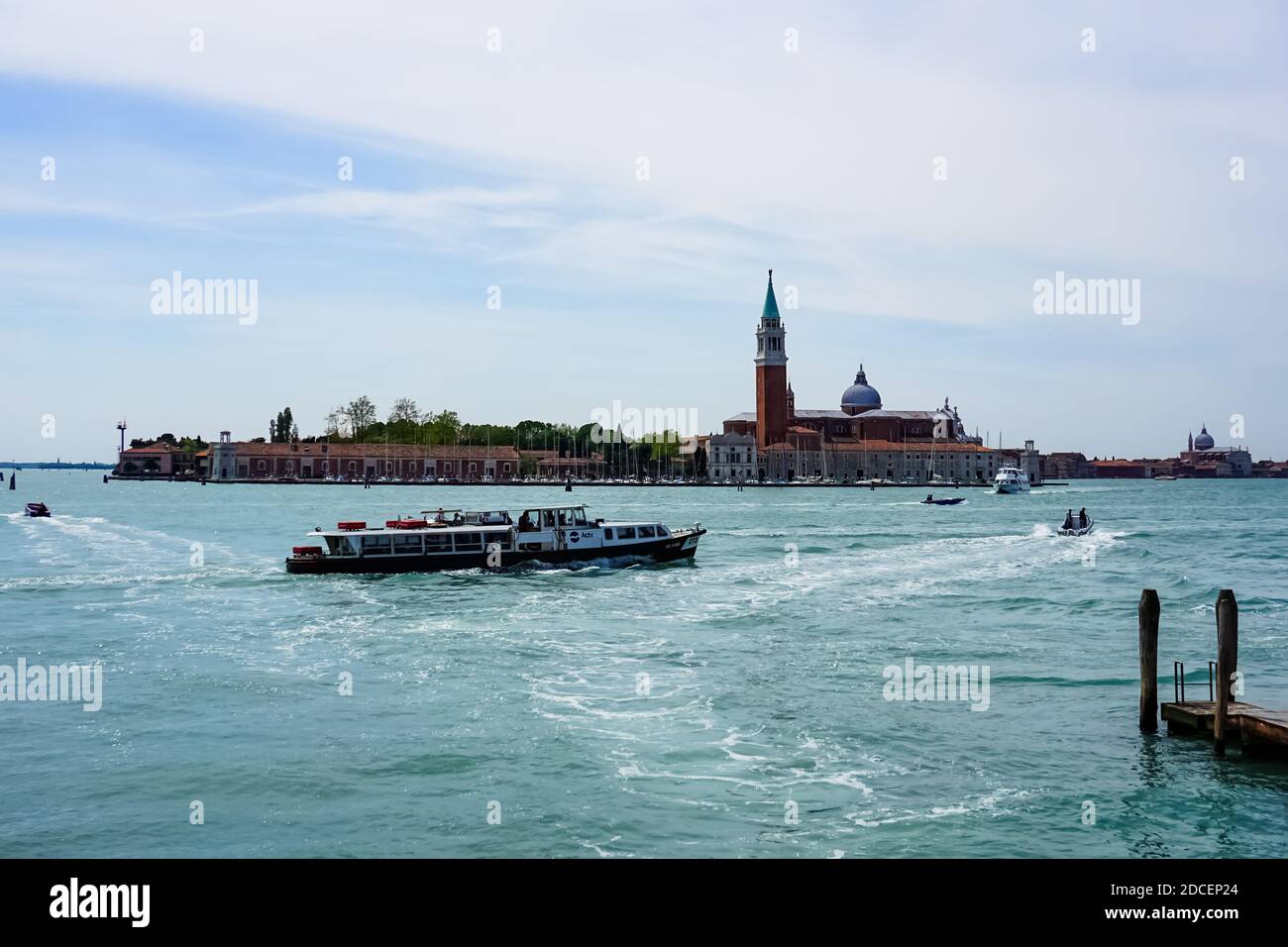 Venice Italy with beautiful historic architecture and gondola boats in ...