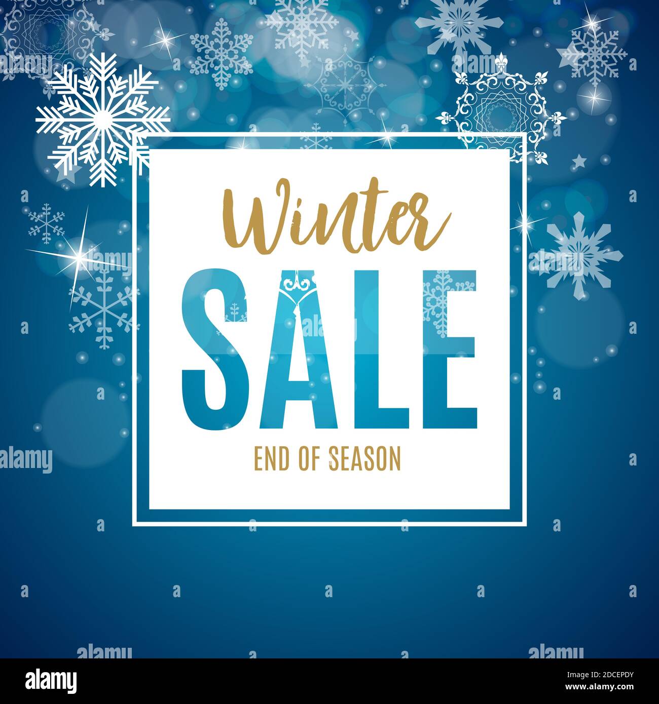 End of Winter Sale Background, Discount Coupon Template. Illustration ...