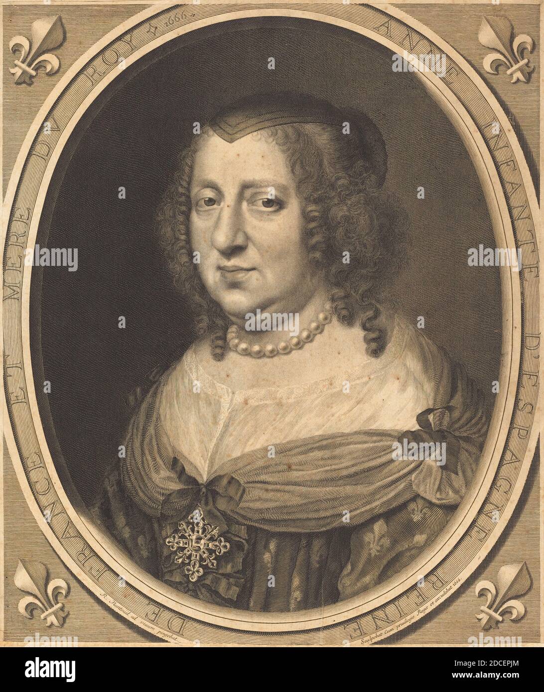 Robert Nanteuil, (artist), French, 1623 - 1678, Anne of Austria, Queen ...