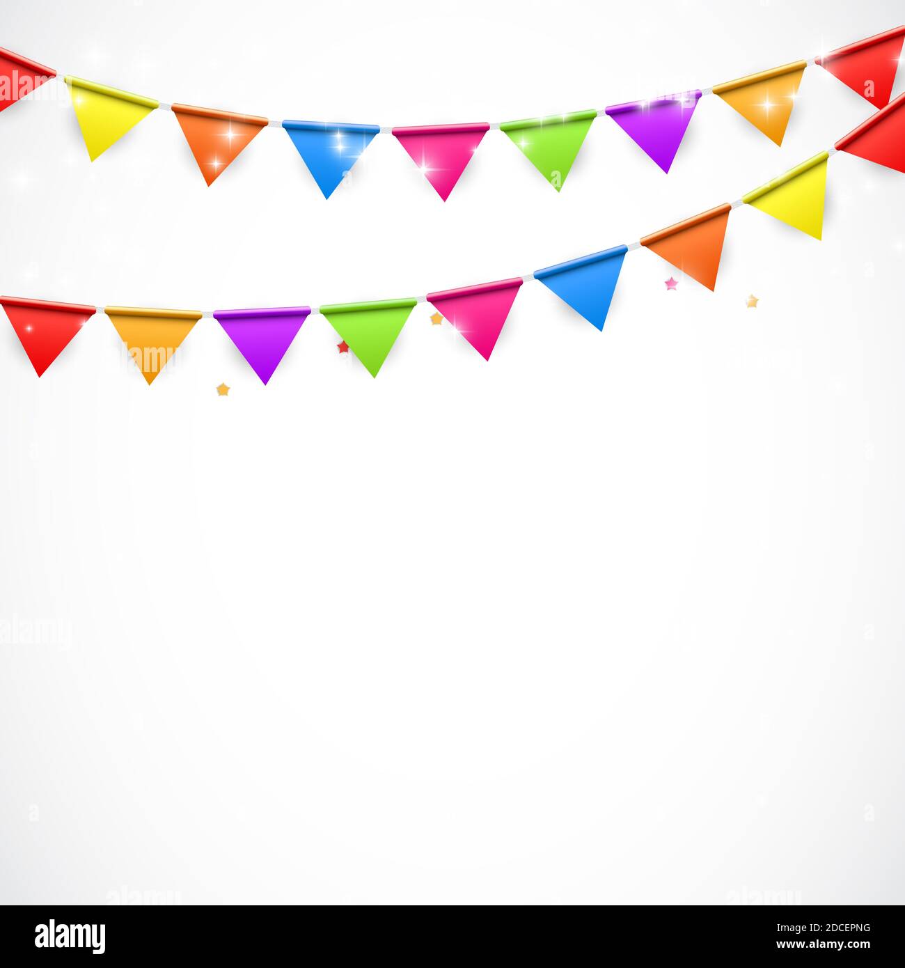 Party Background with Flags Illustration Stock Photo - Alamy