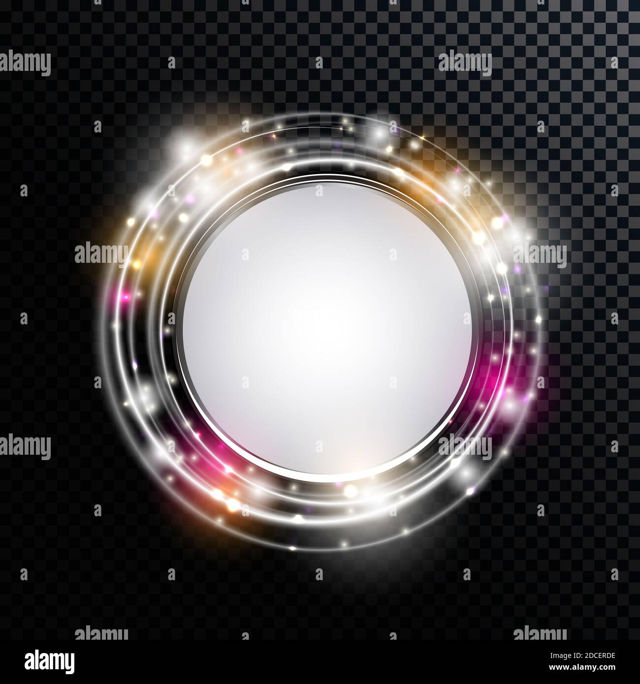 Abstract Golden Shiny Frame on a Transparent Background Illustration ...
