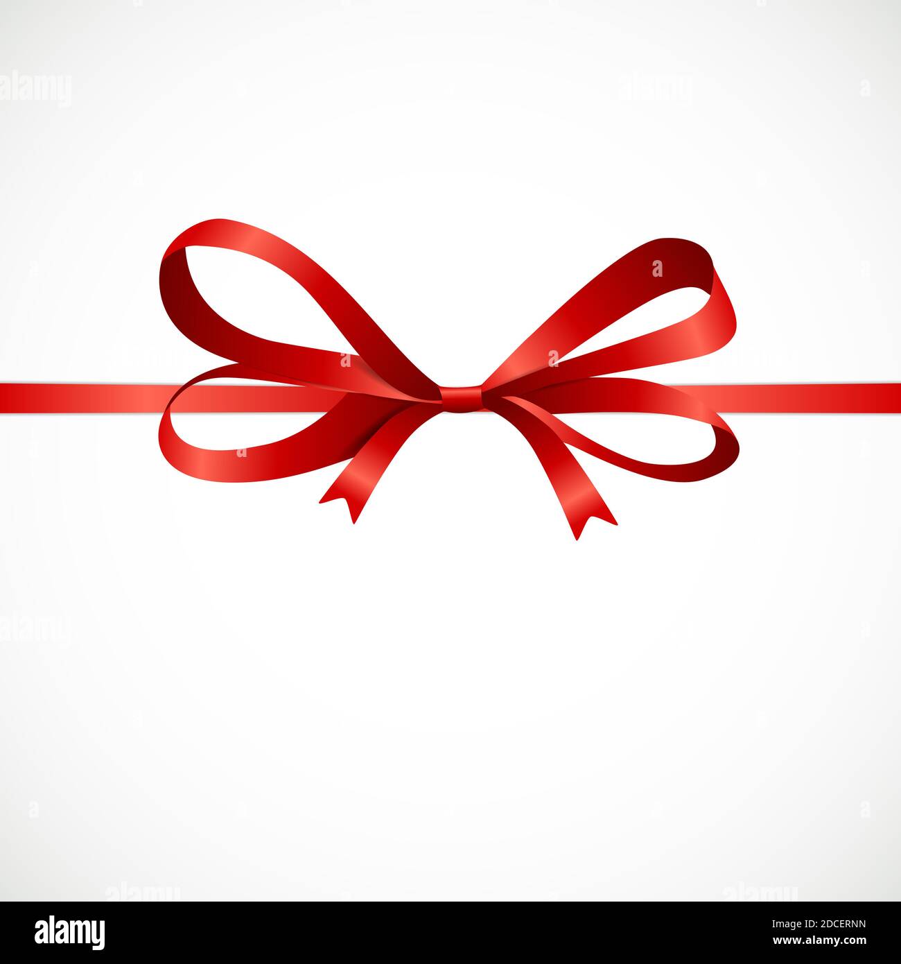 Gift Card Set with Red Ribbon and Bow. illustration Stock Photo - Alamy