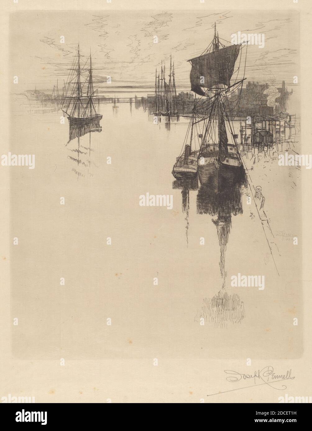 Joseph Pennell, (artist), American, 1857 - 1926, Below Chestnut St ...