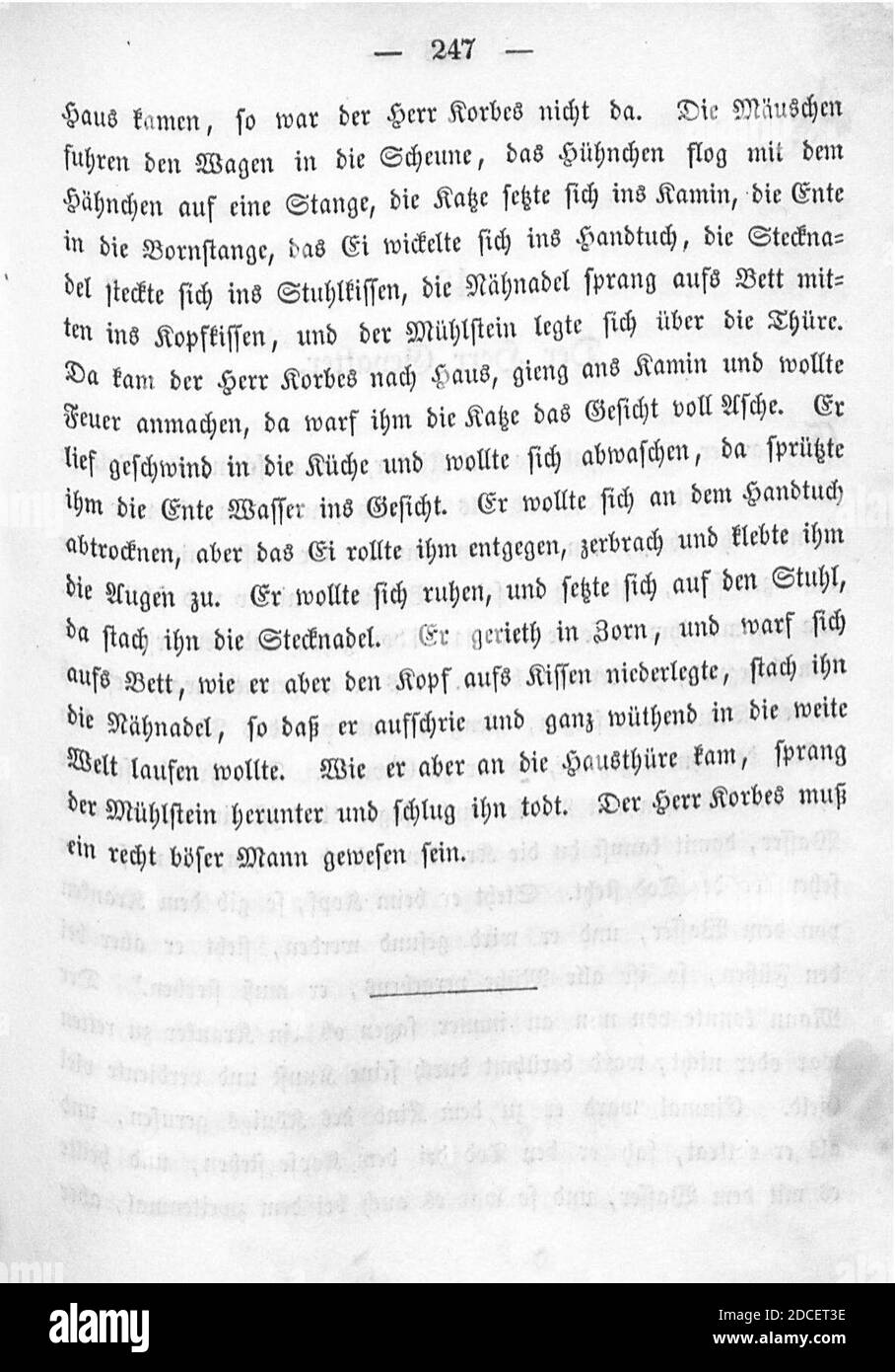 Kinder und Hausmärchen (Grimm) 1850 I 247 Stock Photo - Alamy