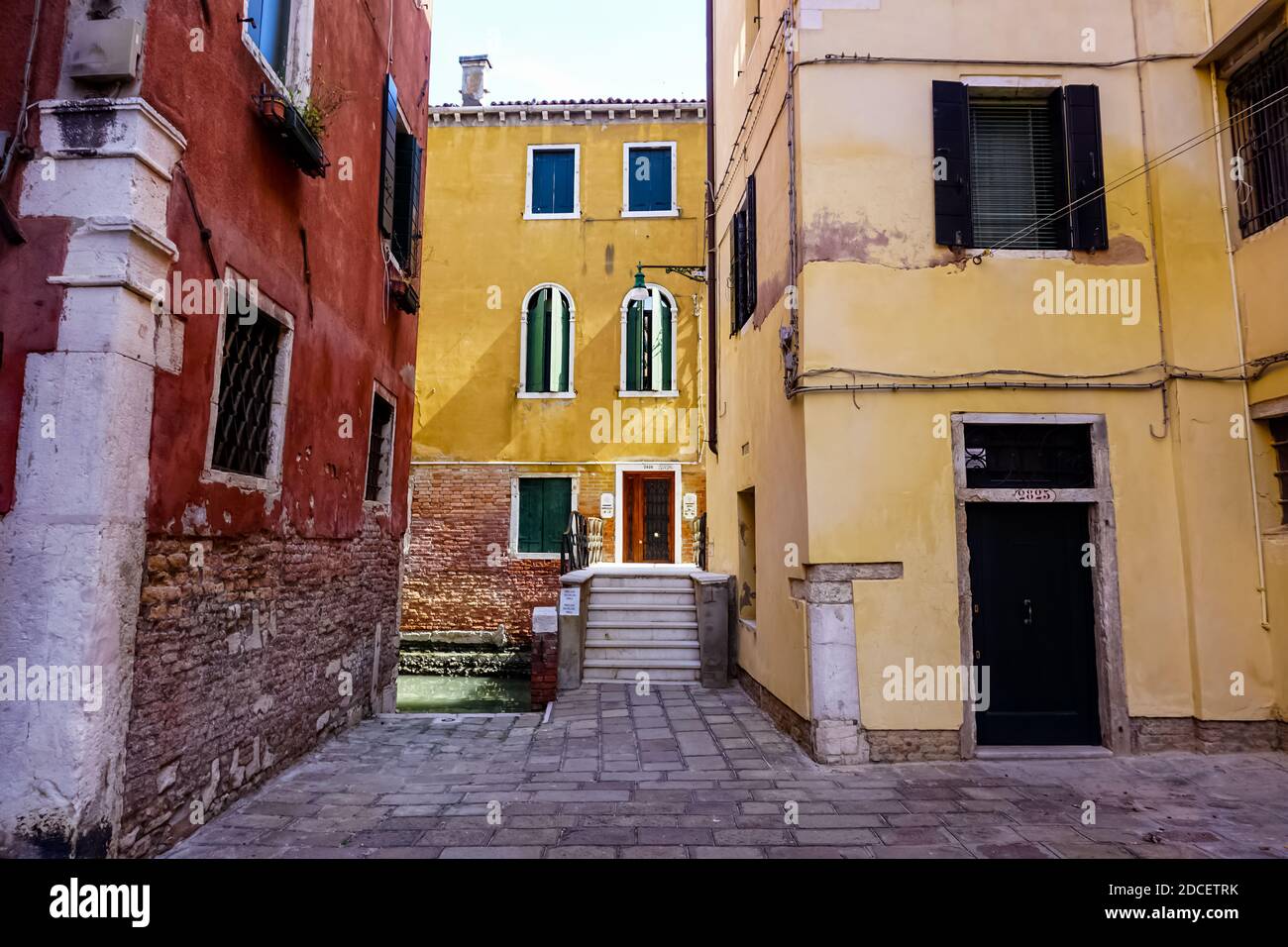 Venice Italy with beautiful historic architecture and gondola boats in ...