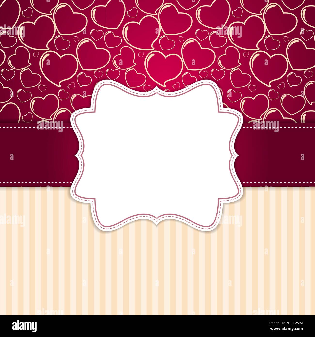 Vintage Card with Frame Illustration Stock Photo - Alamy