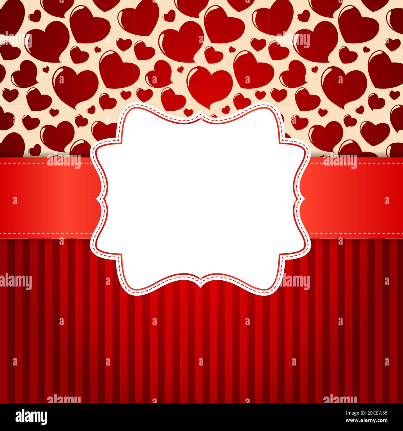 Vintage Card with Frame Illustration Stock Photo - Alamy