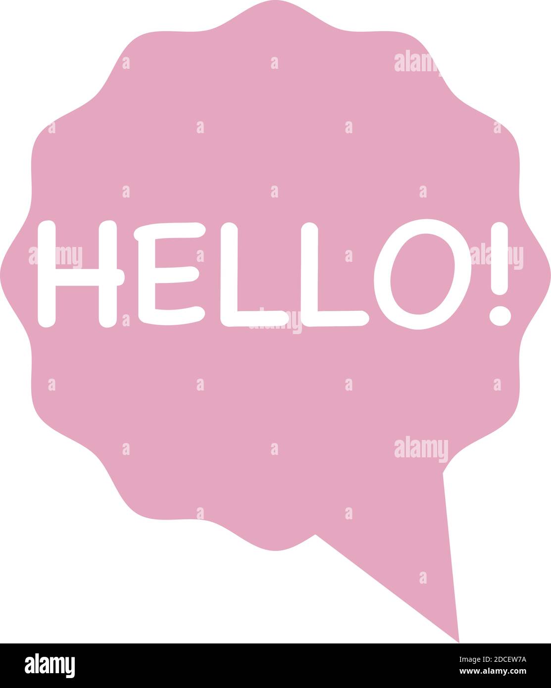 speech bubble with hello word vector illustration design Stock Vector ...