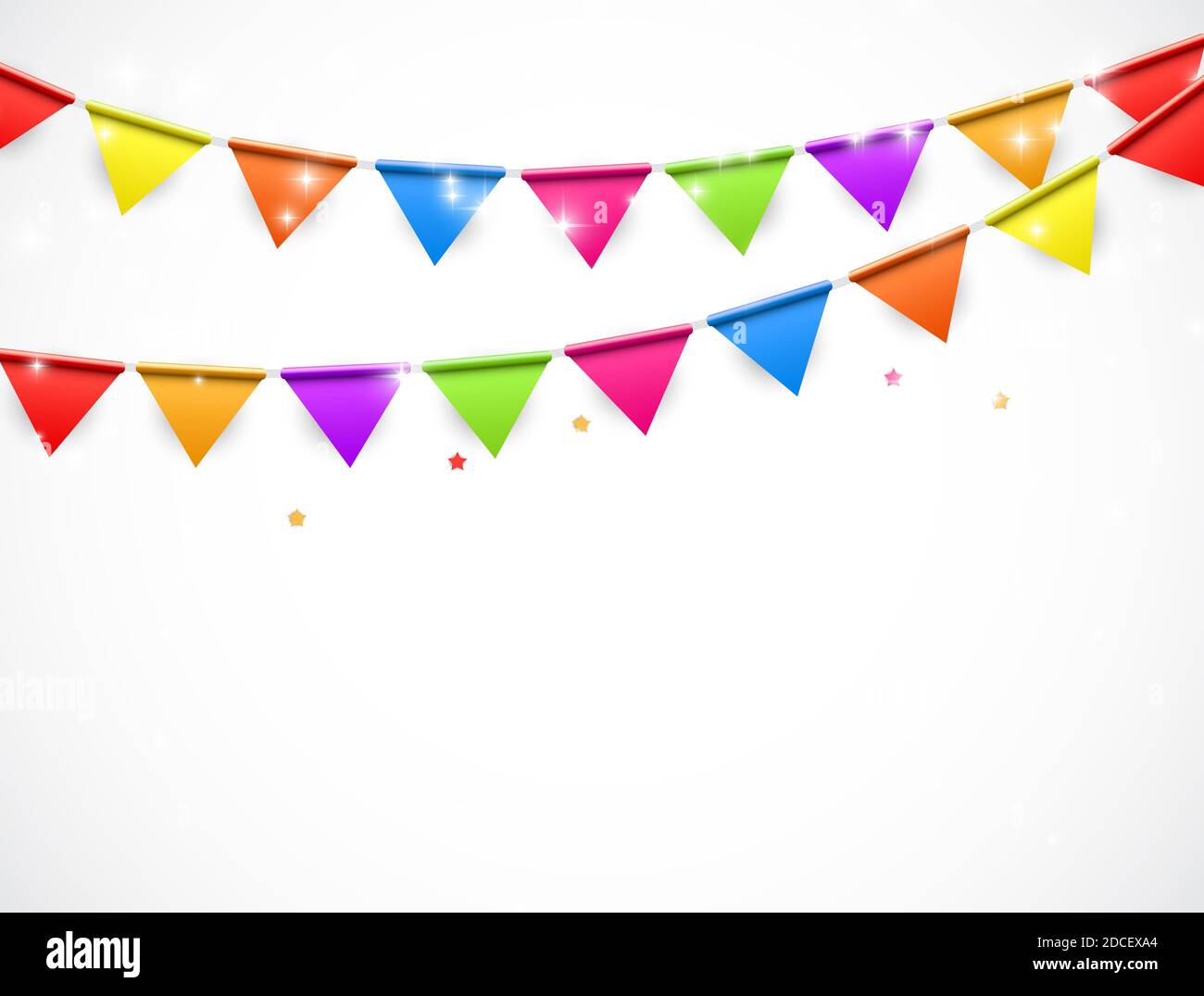 Party Background with Flags Illustration Stock Photo - Alamy