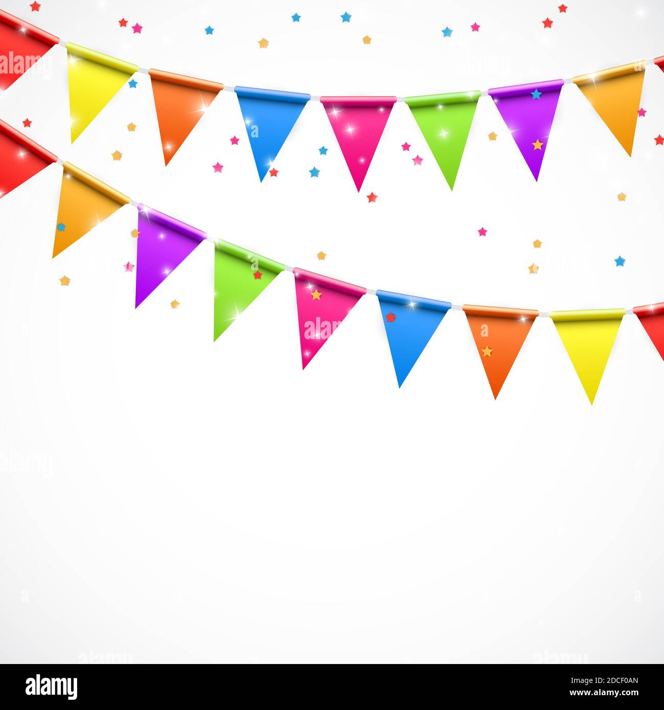 Party Background with Flags Illustration Stock Photo - Alamy