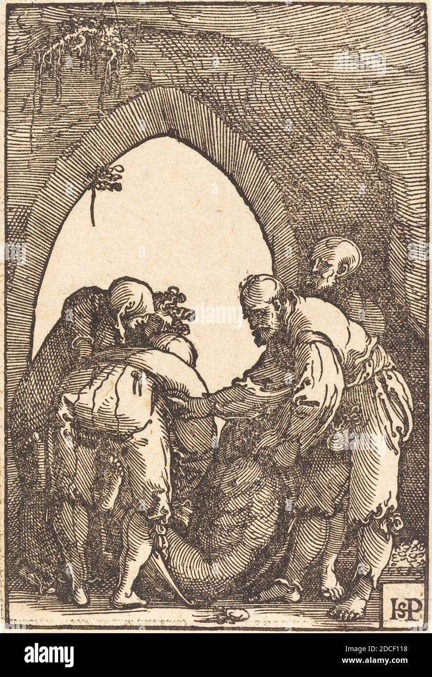 Sebald Beham, (artist), German, 1500 - 1550, The Entombment, The ...