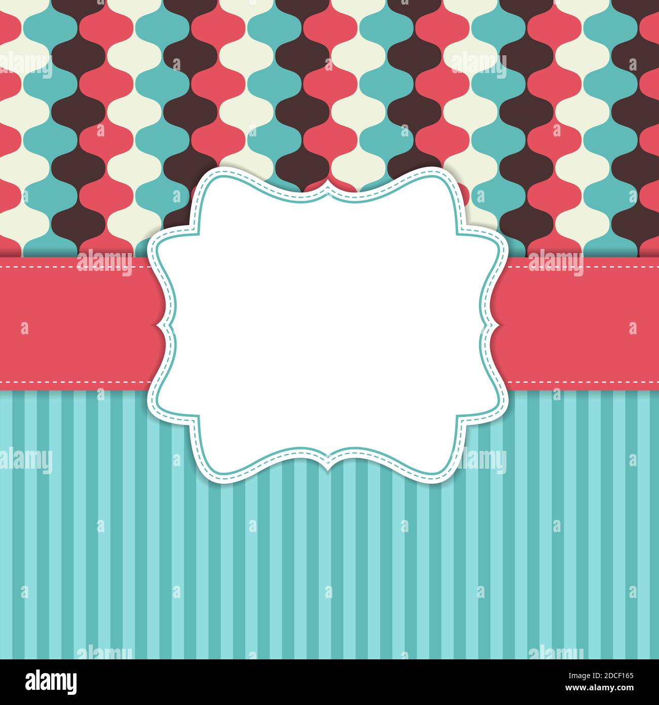 Vintage Background with Retro Frame Illustration Stock Photo - Alamy