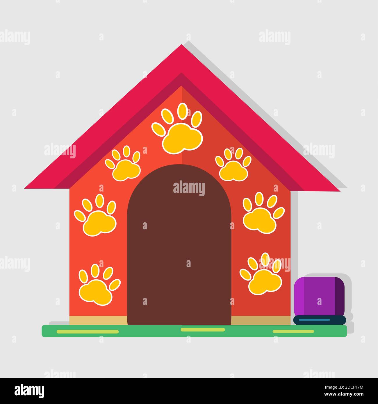 dog house vector illustration in flat style Stock Vector Image & Art ...